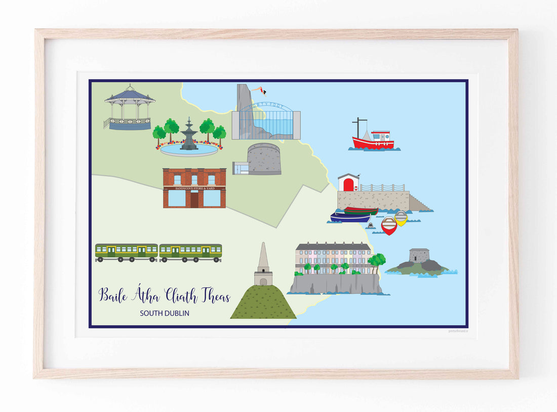 South Dublin Map – Prints of Ireland